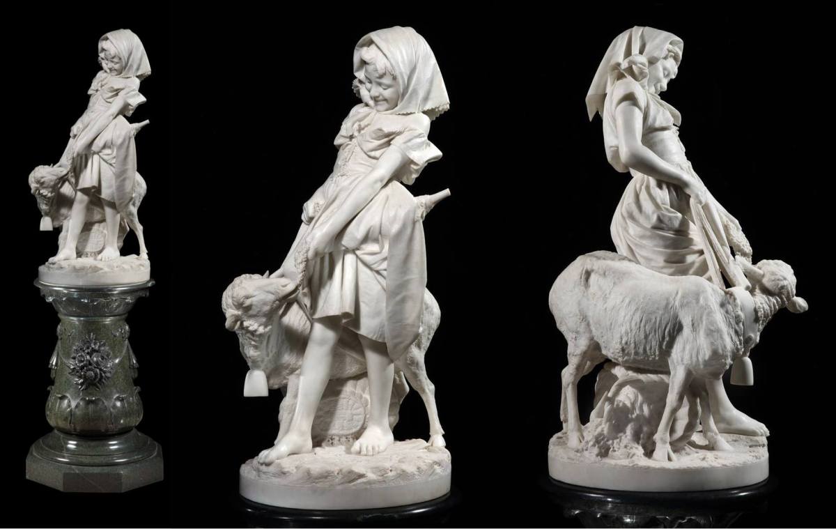La Scultura del giorno: Maria e il suo agnello di Bortone ...